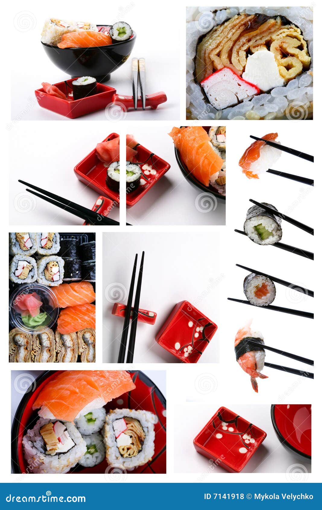 Sushi set stock photo. Image of japanese, healthy, plate - 7141918