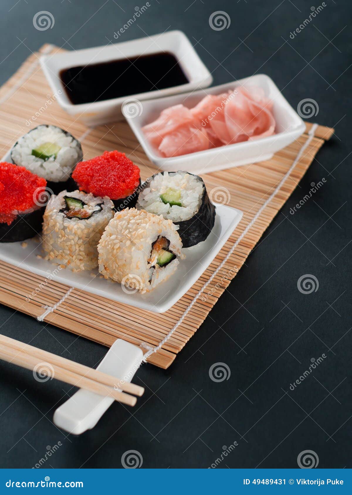 Sushi set stock image. Image of rice, maki, dieting, asia - 49489431