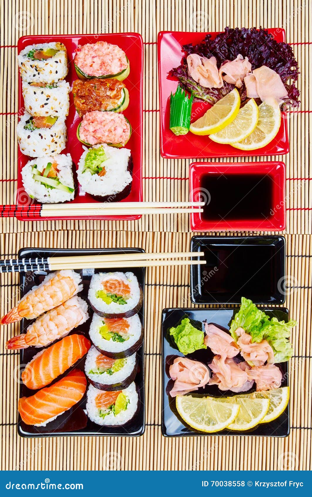Sushi set stock photo. Image of fish, fresh, california - 70038558