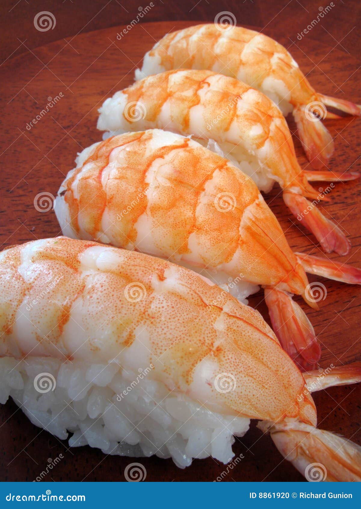 Sushi Shrimp stock photo. Image of plate, shrimp, japanese - 8861920