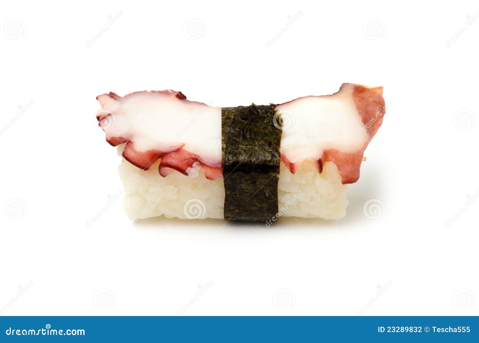 Sushi with a Slice of Octopus Stock Photo - Image of diet, japanese ...