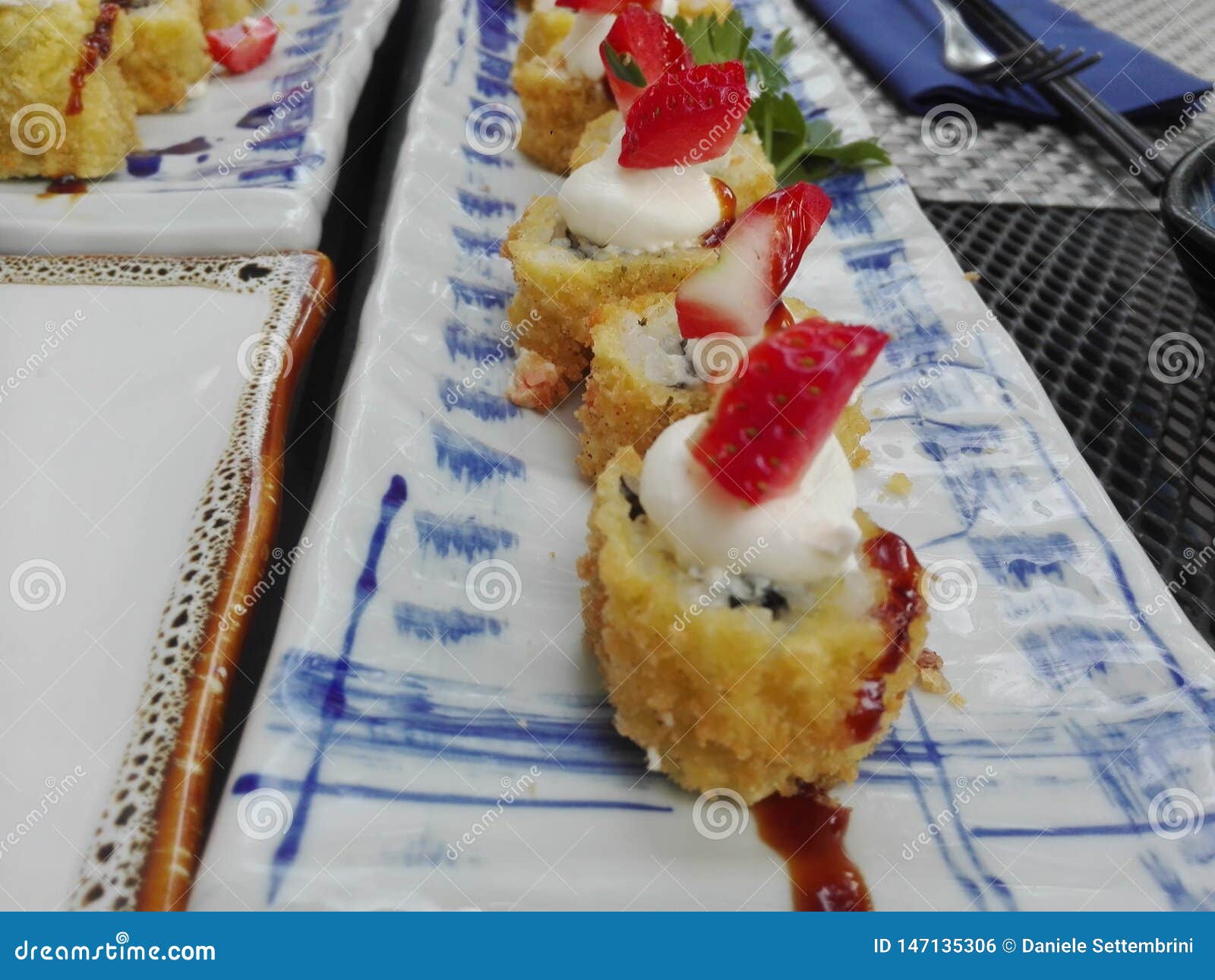 Sushi Strawberries Fried Good Two Stock Photo - Image of strawberries ...