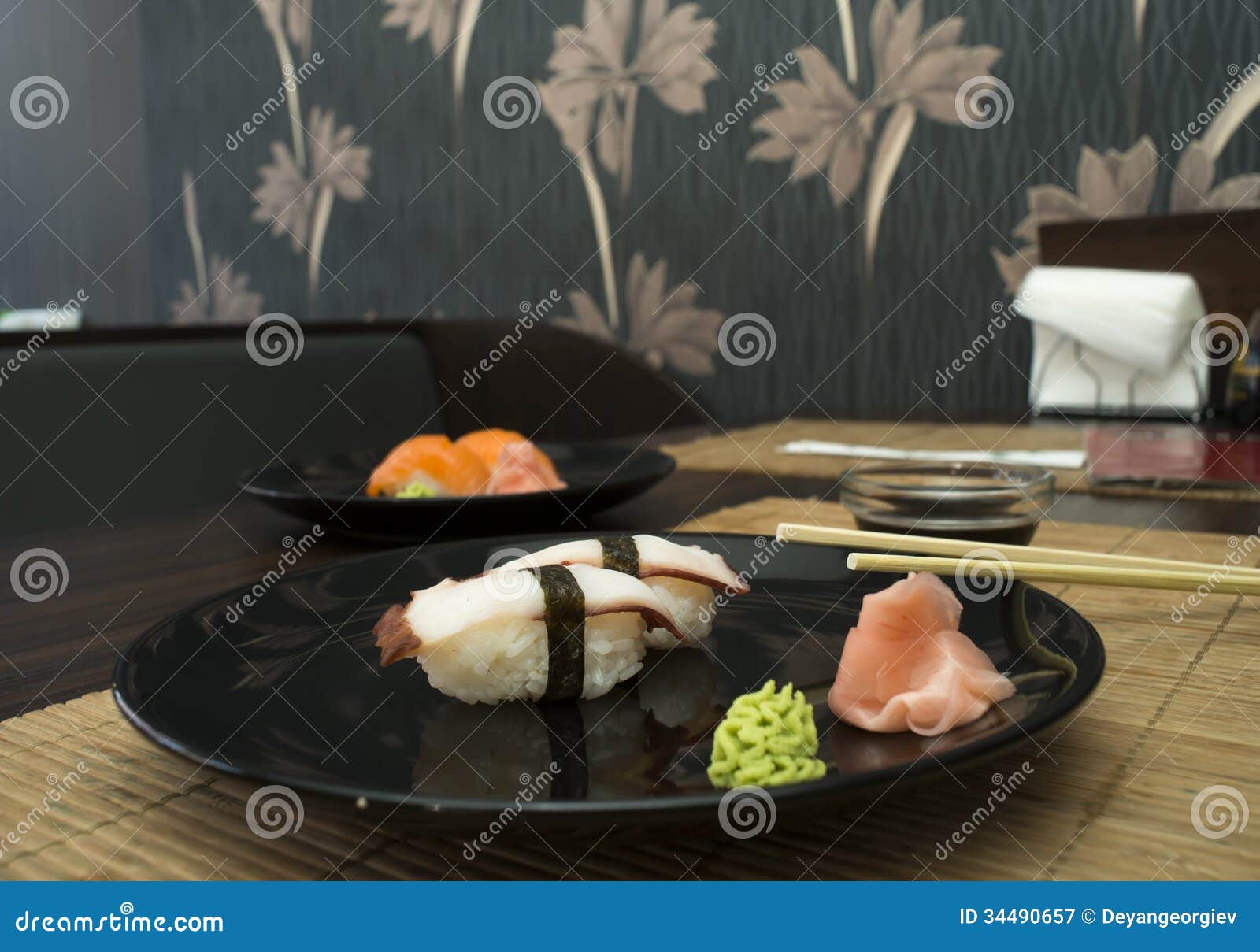 Sushi in sushi bar stock image. Image of caviar, fresh - 34490657