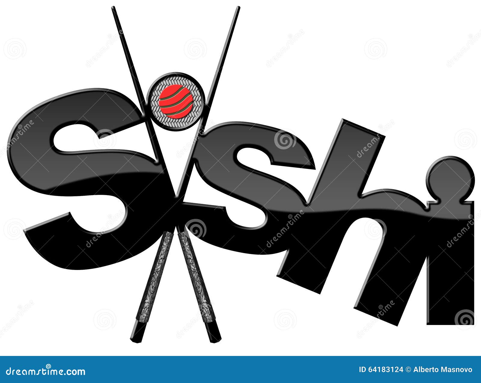 Sushi - Symbol With Fish And Chopsticks Royalty-Free Stock Image ...