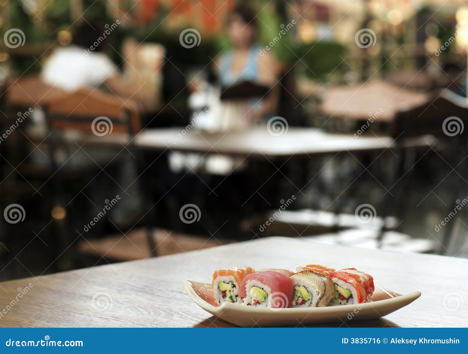 Sushi on the table stock photo. Image of asian, restaurant - 3835716