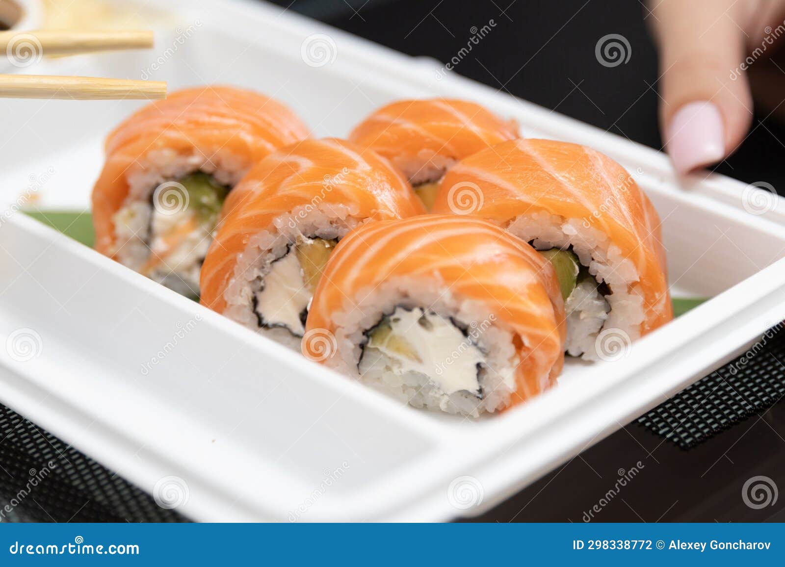 Sushi is on the Table. Japanese Delicious Cuisine Stock Photo - Image ...