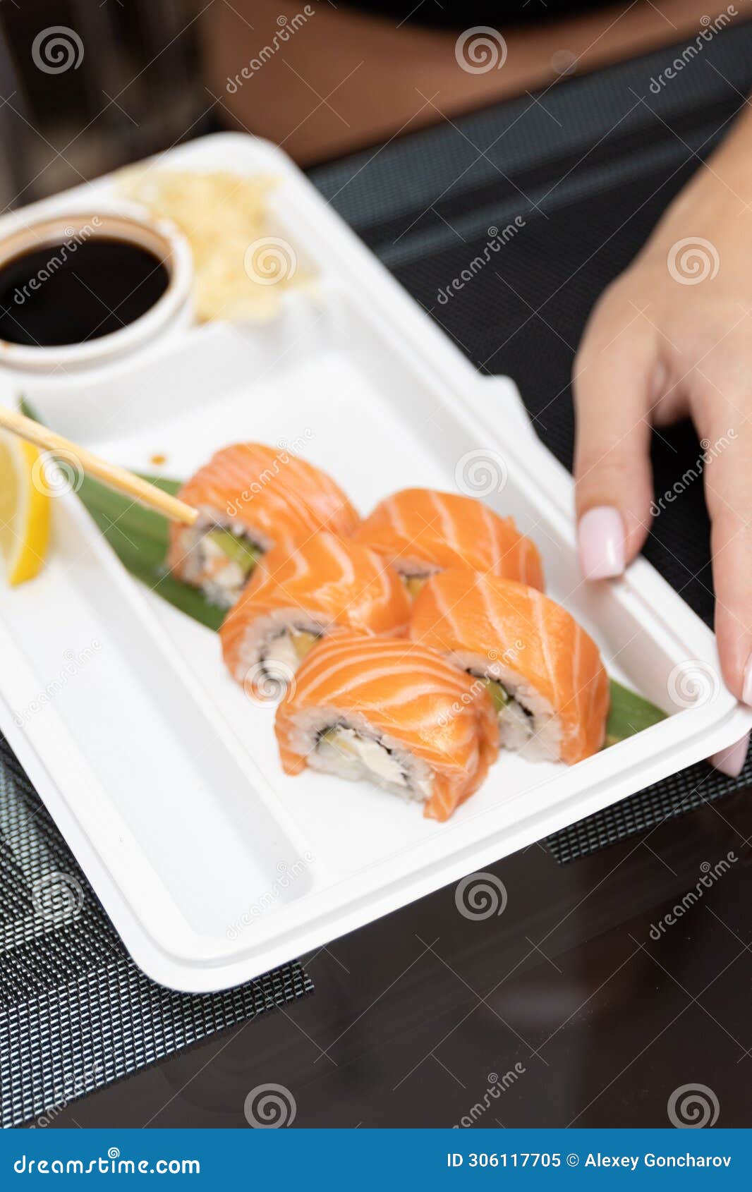 Sushi is on the Table. Japanese Delicious Cuisine Stock Image - Image ...