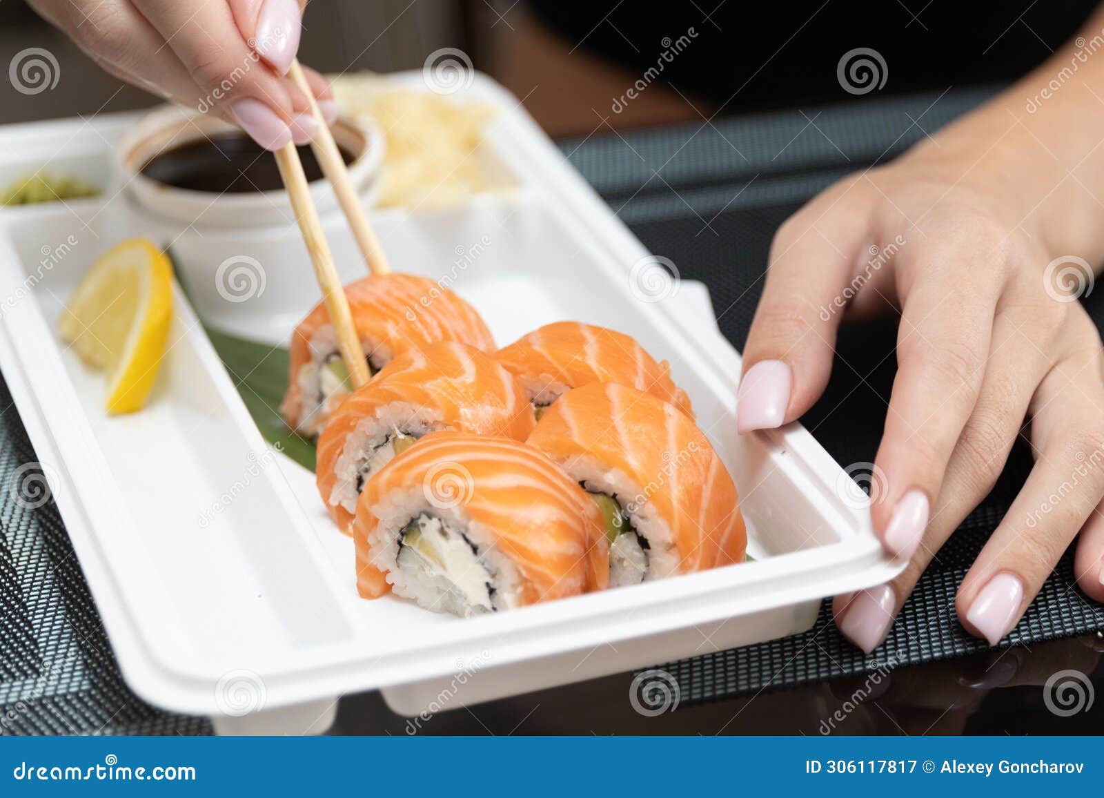 Sushi is on the Table. Japanese Delicious Cuisine Stock Image - Image ...