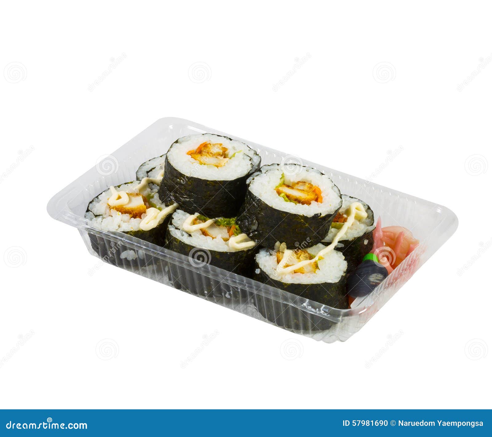 Sushi in takeaway box stock photo. Image of crispy, good - 57981690