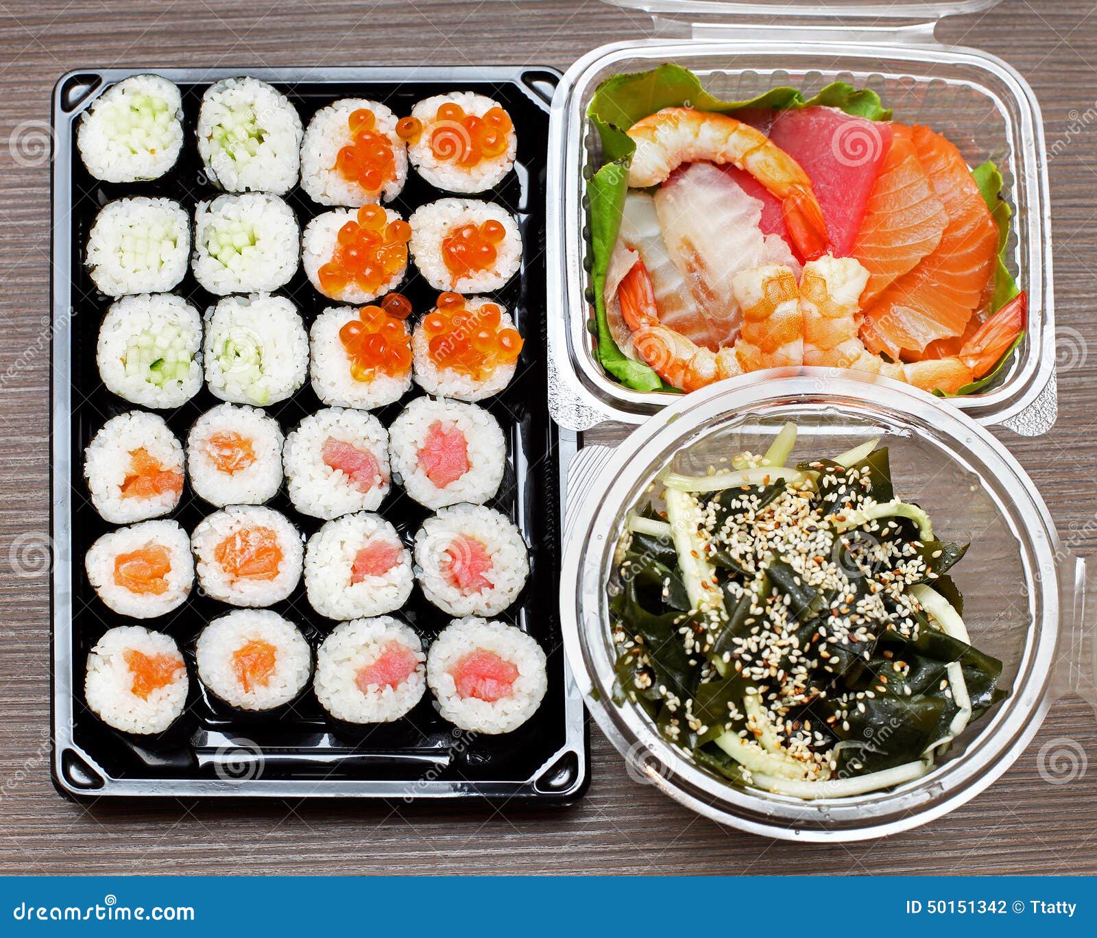 Sushi takeaway stock photo. Image of caviar, sashimi - 50151342