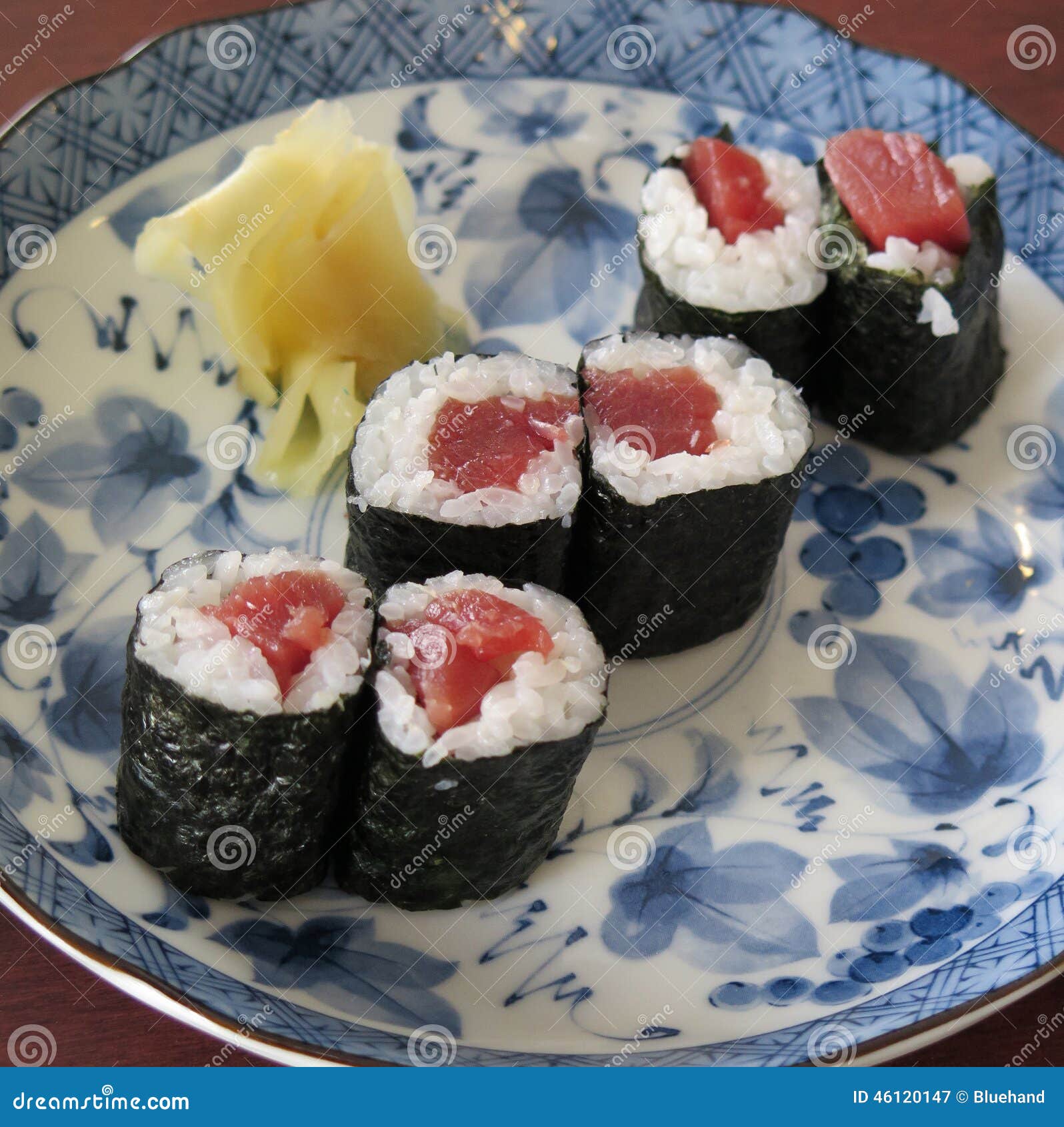 Sushi, Tekka Maki, Tuna Row Stock Image - Image of luxury, traditional ...