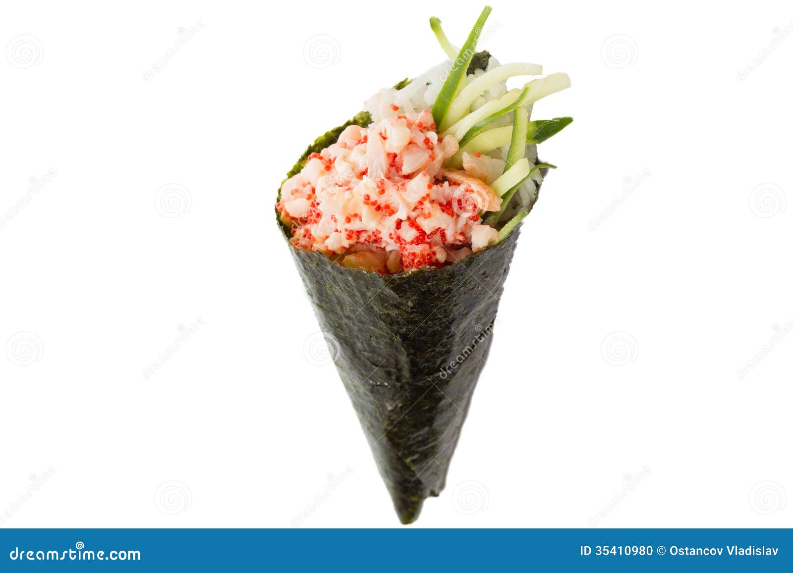 Sushi temaki stock photo. Image of cuisine, isolation - 35410980