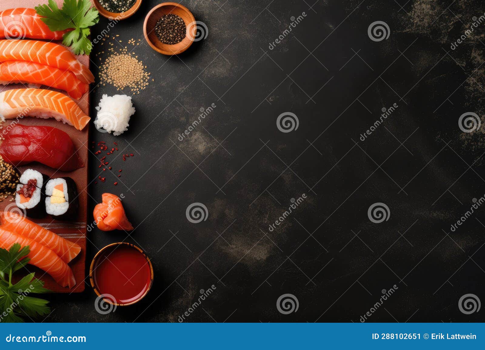 Sushi Themed Background Large Copy Space - Stock Picture Backdrop Stock ...