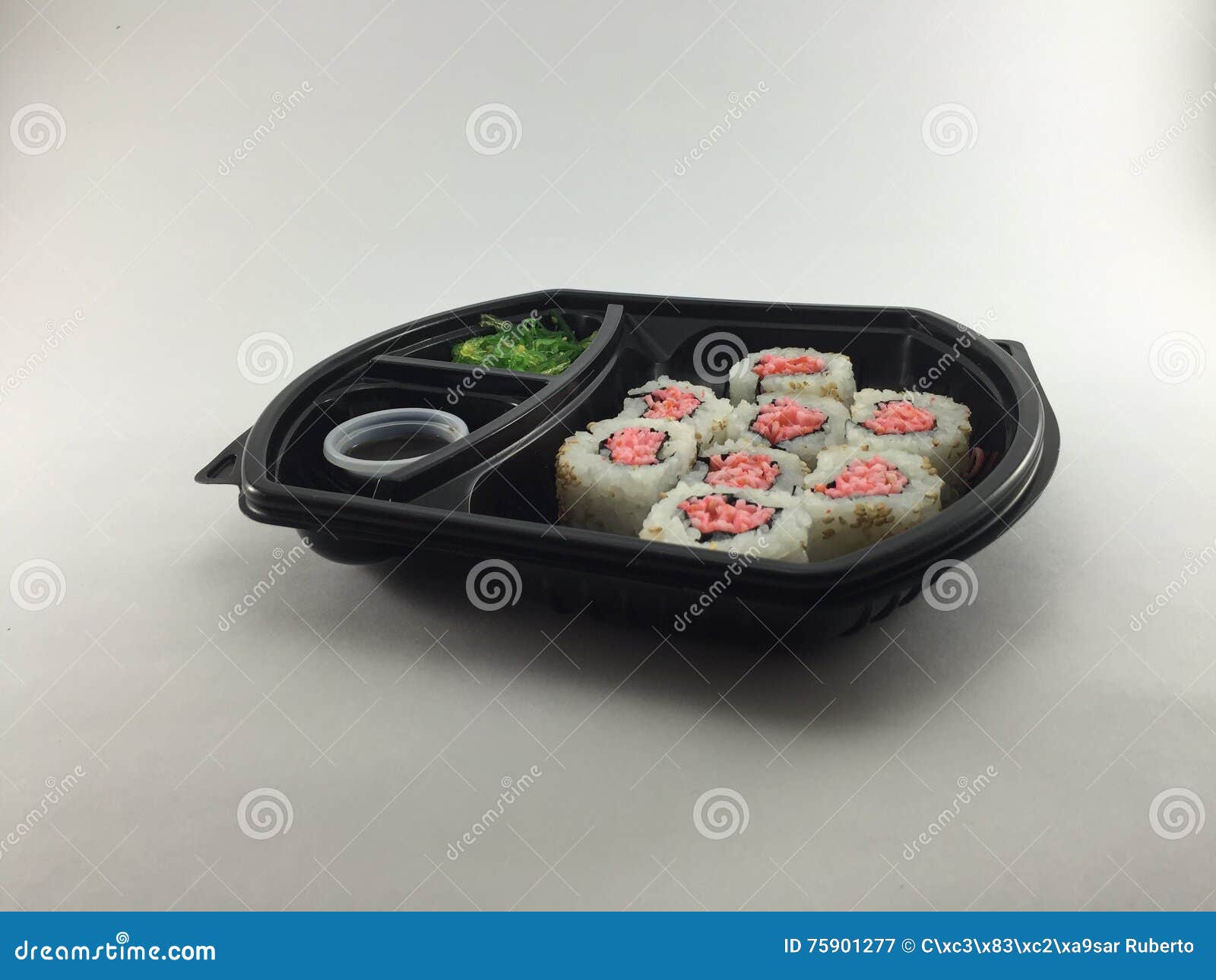 Sushi tnt roll stock image. Image of wakame, sushi, roll - 75901277