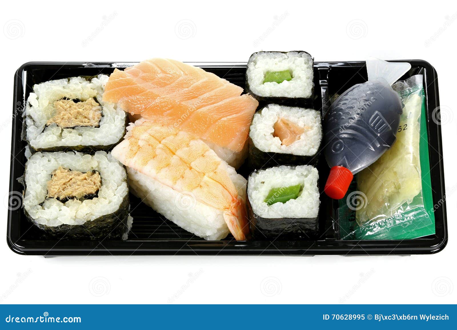 Sushi to go stock image. Image of selection, rolls, plate - 70628995