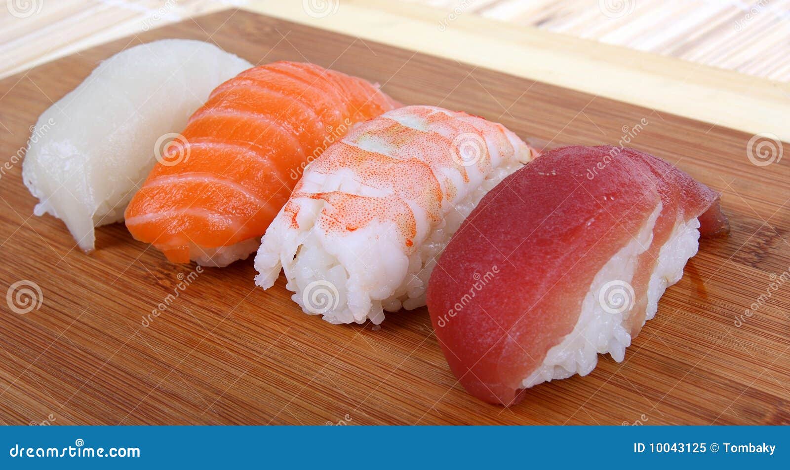 Sushi on tray stock image. Image of japan, color, meal - 10043125