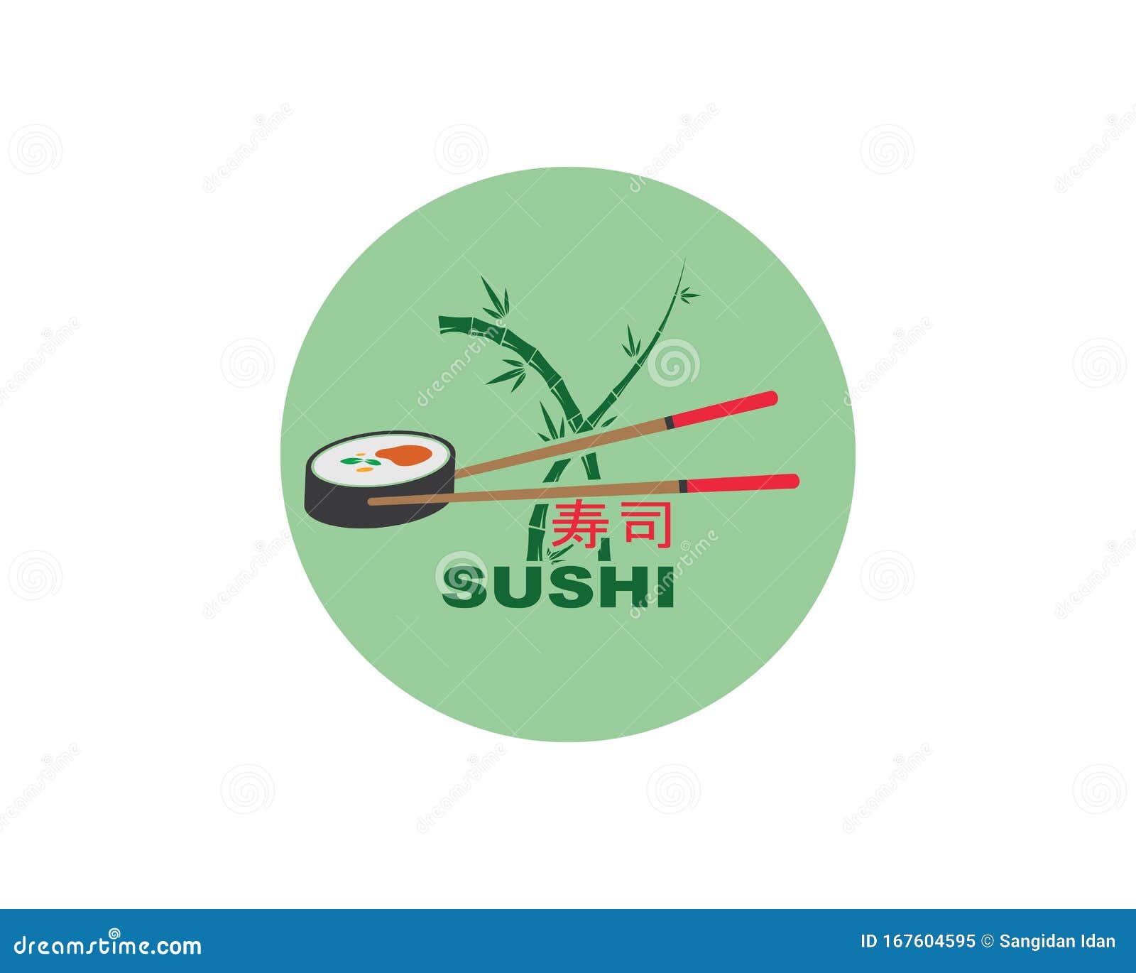Sushi Vector Icon Label Illustration Design Stock Vector - Illustration ...