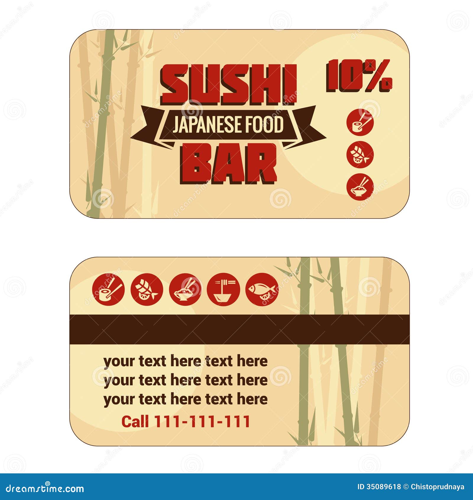 Susi Discount Card Template Stock Vector - Illustration of paper ...