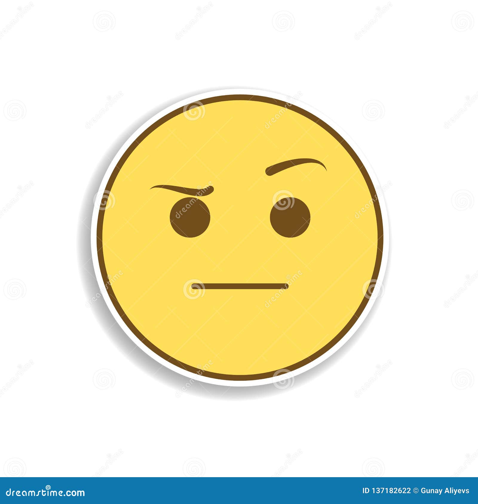 Suspect Emoji Icon. Trendy Suspect Emoji Logo Concept On White B Vector ...