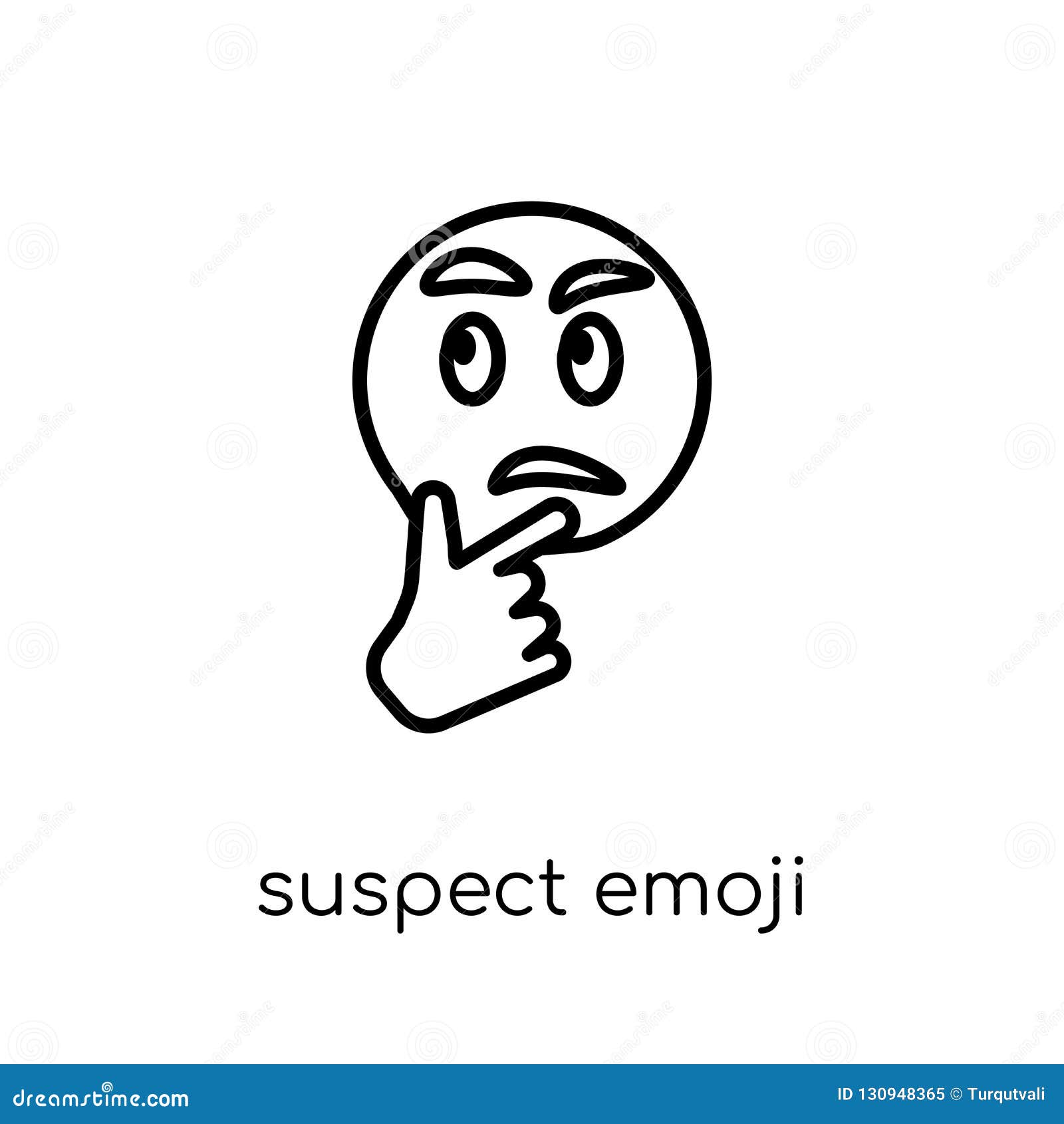 Suspect Emoji Icon From Emoji Collection. Vector Illustration ...