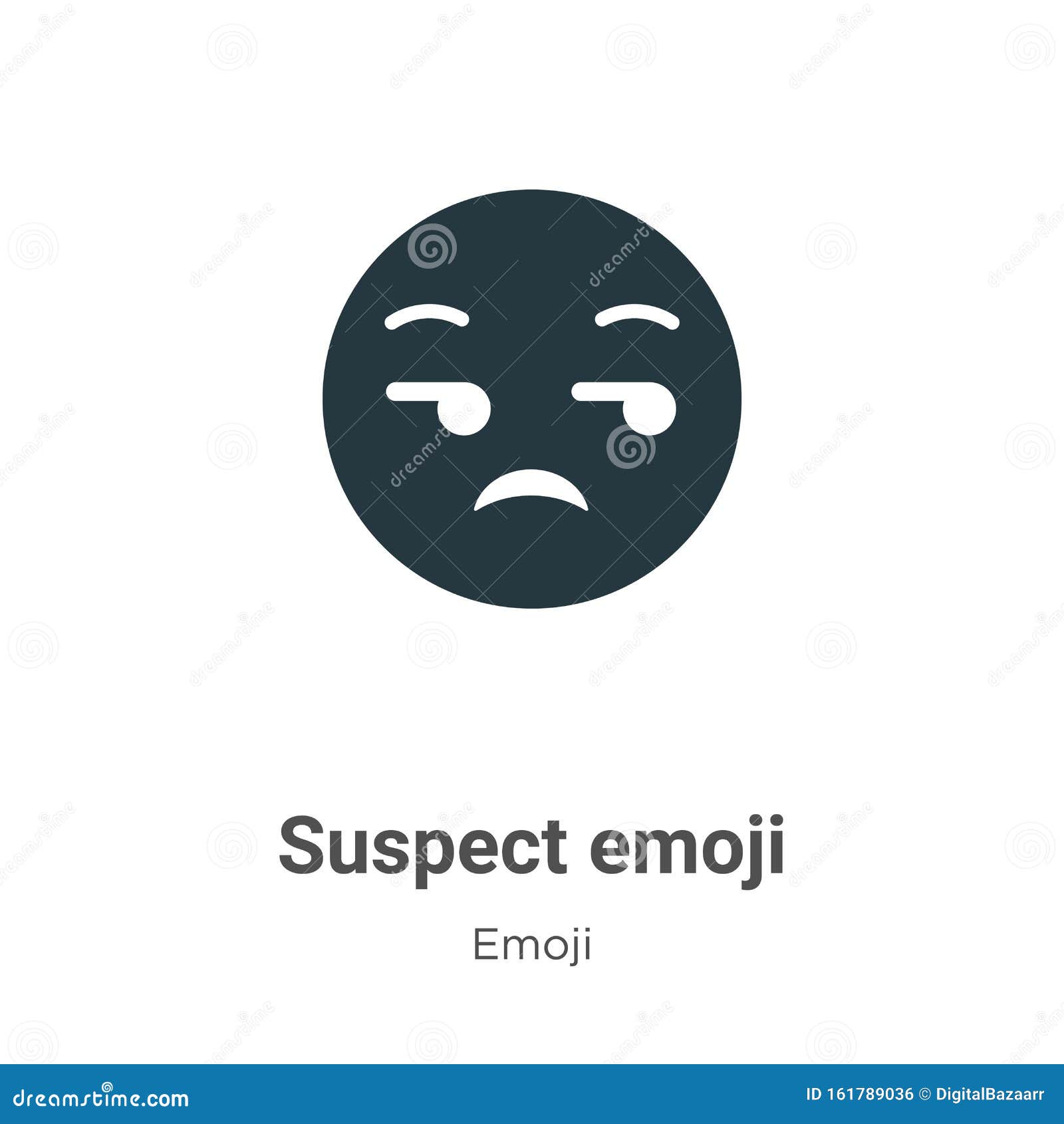 Suspect Emoji Vector Icon on White Background. Flat Vector Suspect ...