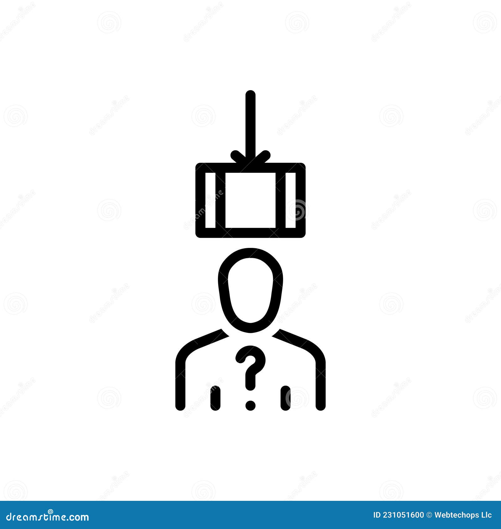 Black Line Icon for Suspect, Unknown and Screwy Stock Vector ...