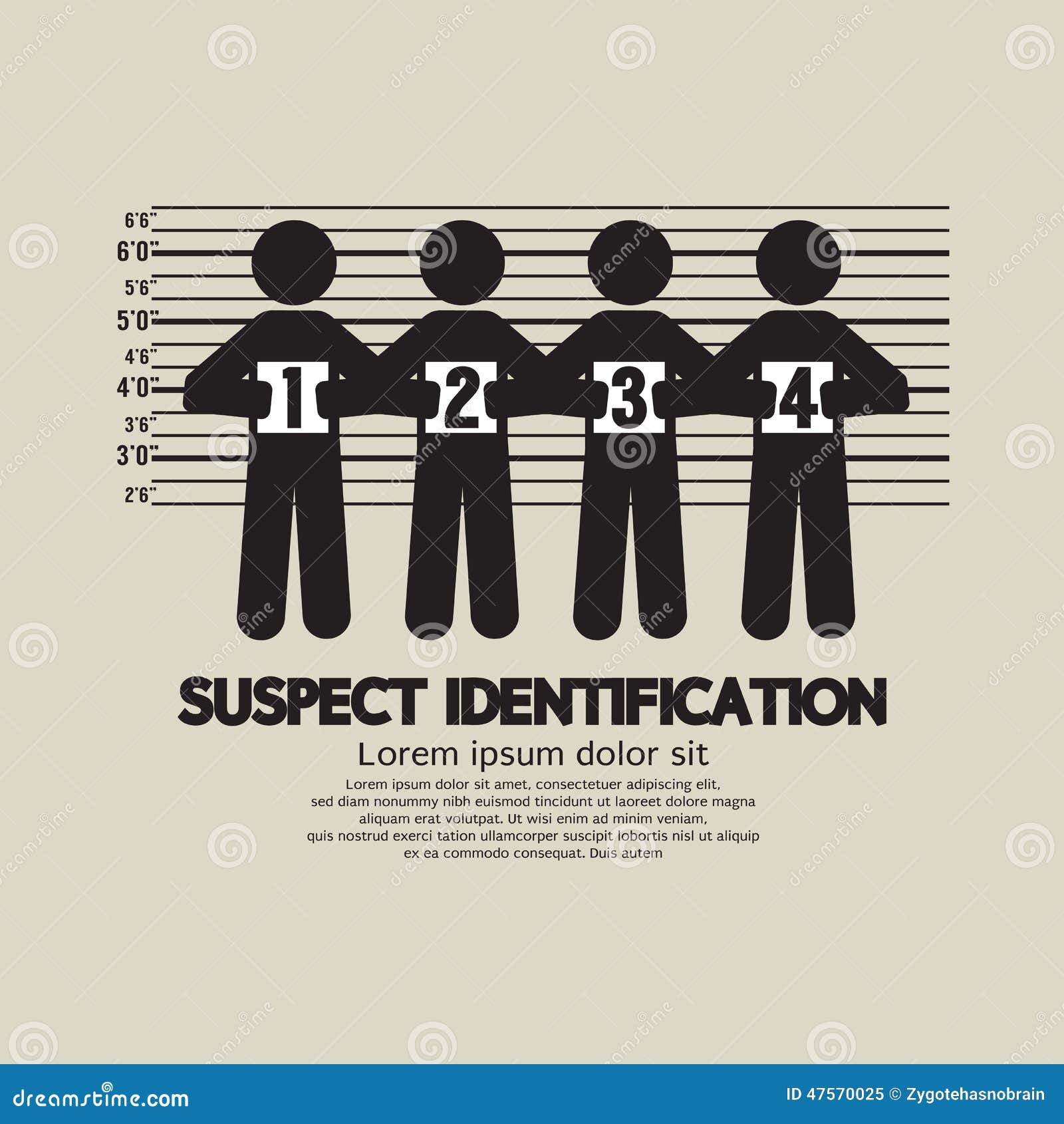Suspect Identification Graphic Symbol Stock Vector - Illustration of ...