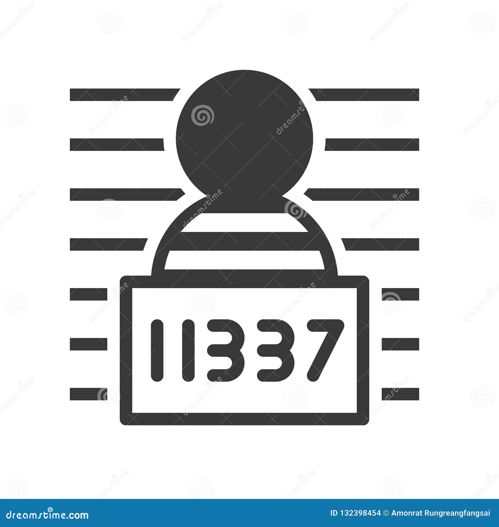 Suspect Identification Graphic Symbol Cartoon Vector | CartoonDealer ...