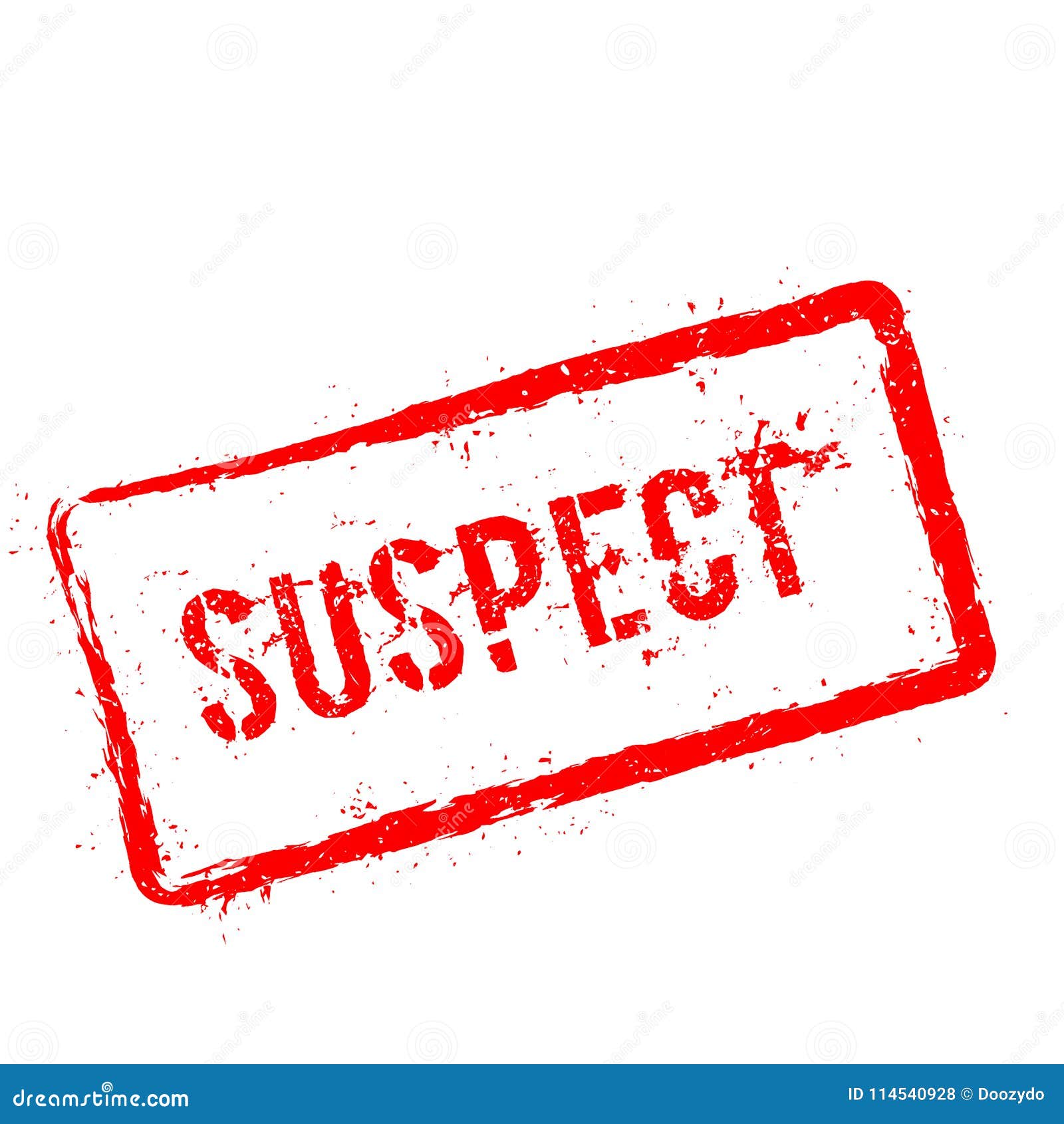 Suspect Red Rubber Stamp on White. Stock Vector - Illustration of ...