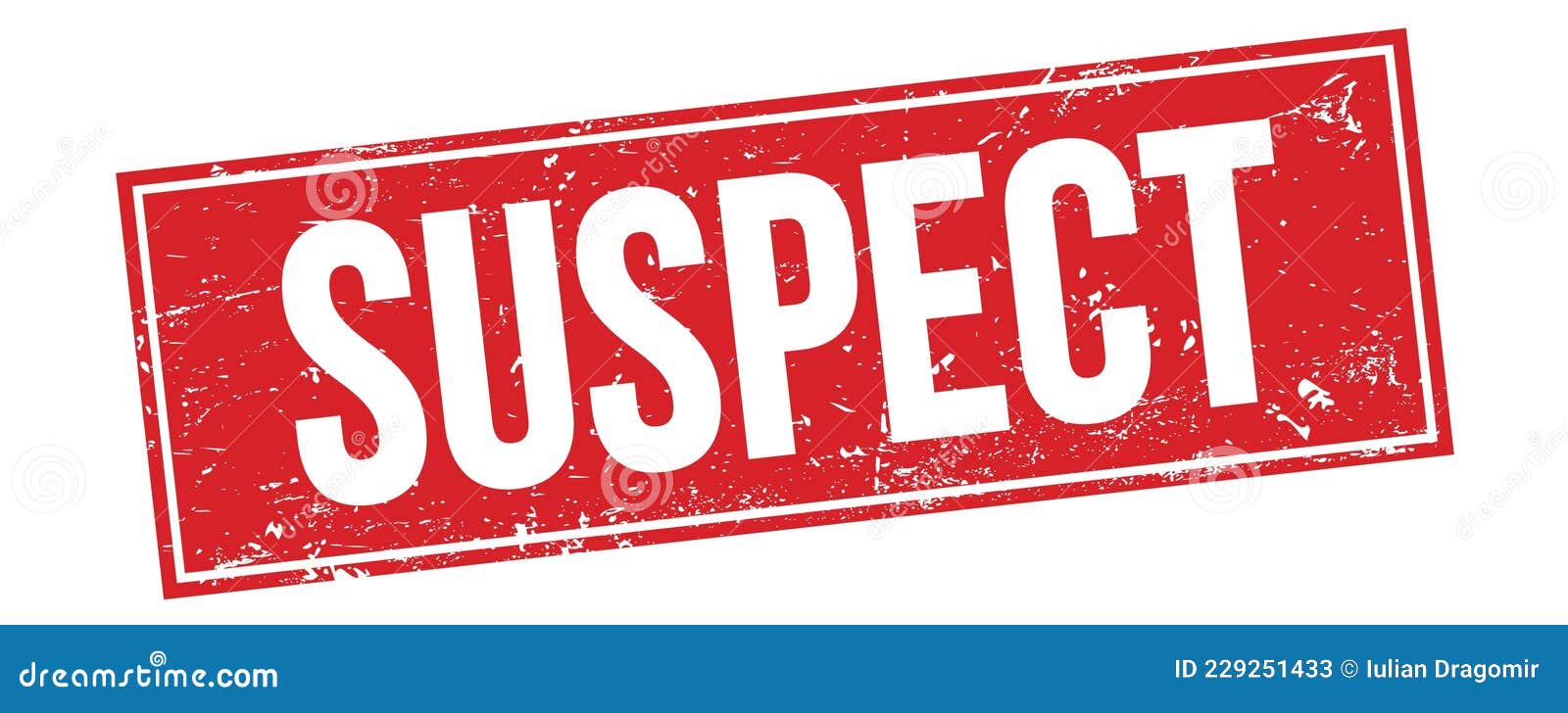 SUSPECT Text on Red Grungy Rectangle Stamp Stock Illustration ...