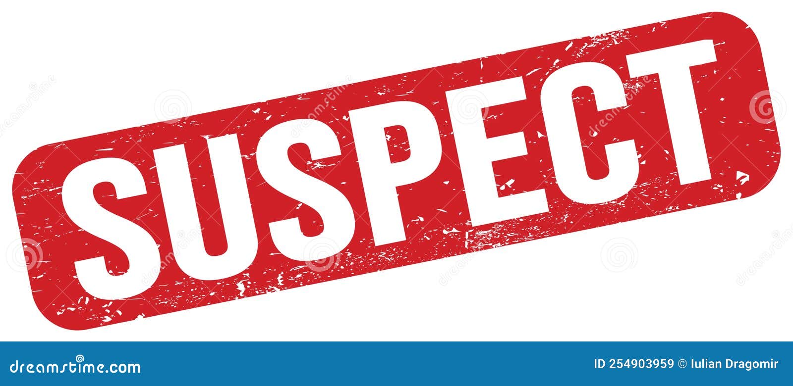 SUSPECT Text on Red Grungy Stamp Sign Stock Illustration - Illustration ...