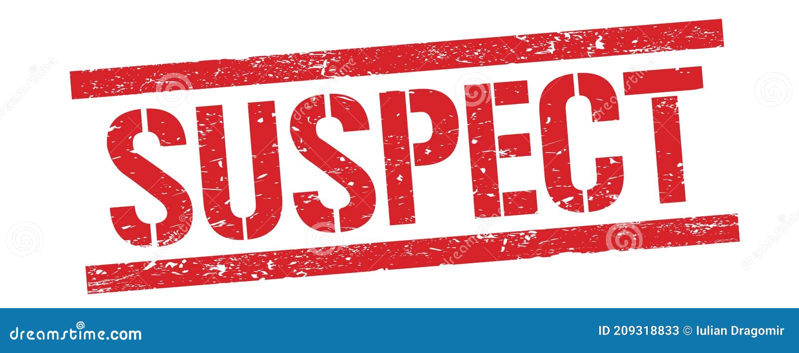 SUSPECT Text on Red Vintage Lines Stamp Stock Illustration ...