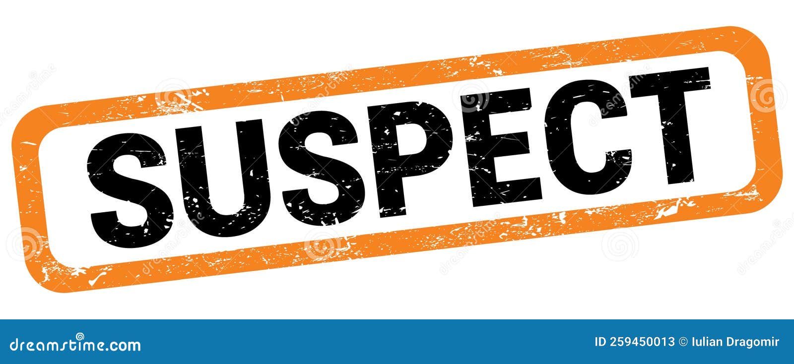 SUSPECT Text Written on Orange-black Rectangle Stamp Stock Illustration ...