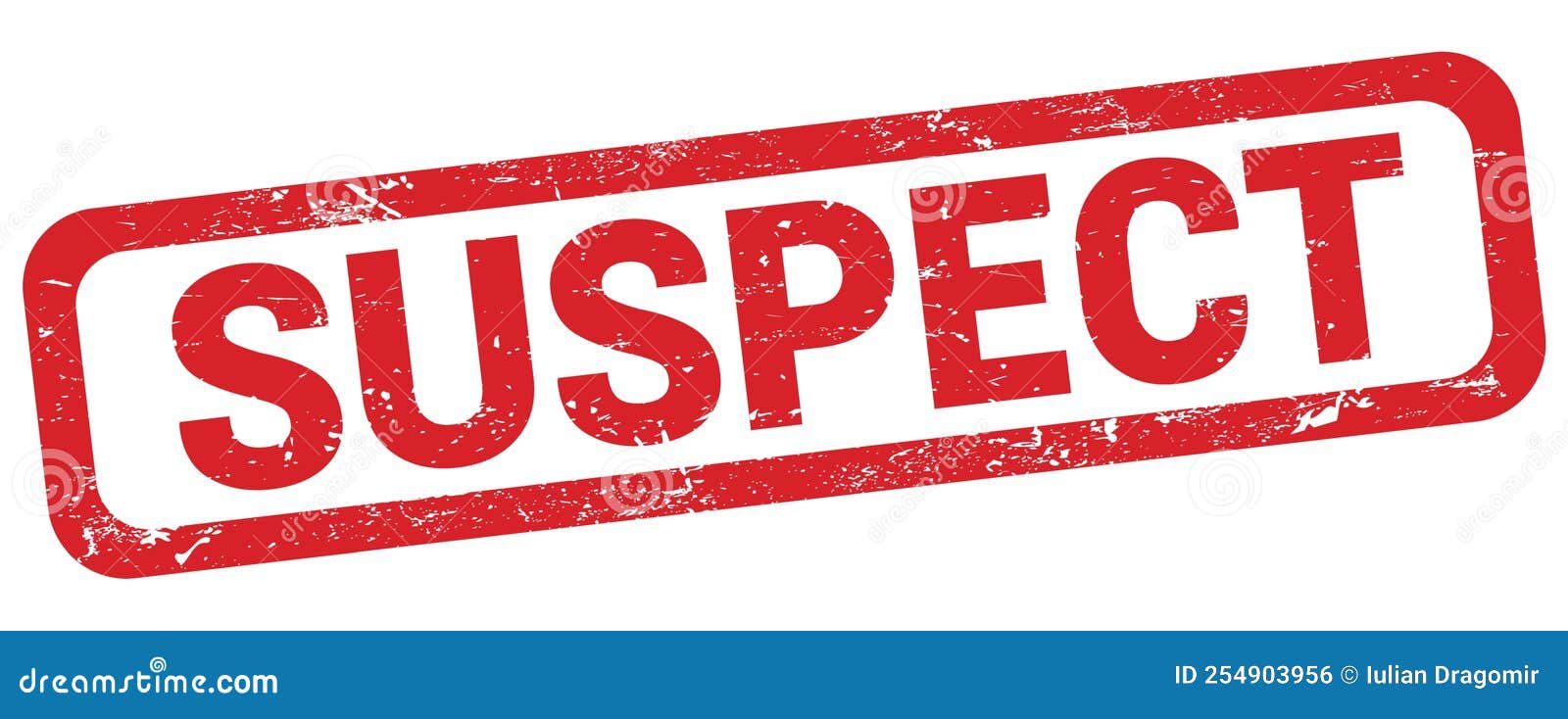 SUSPECT Text Written on Red Rectangle Stamp Stock Illustration ...