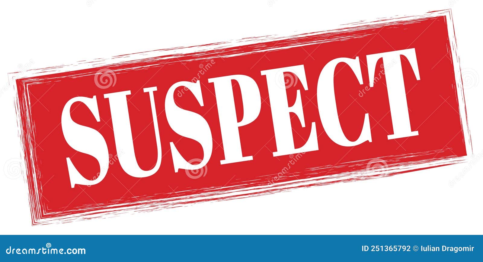 SUSPECT Text Written on Red Stamp Sign Stock Illustration ...