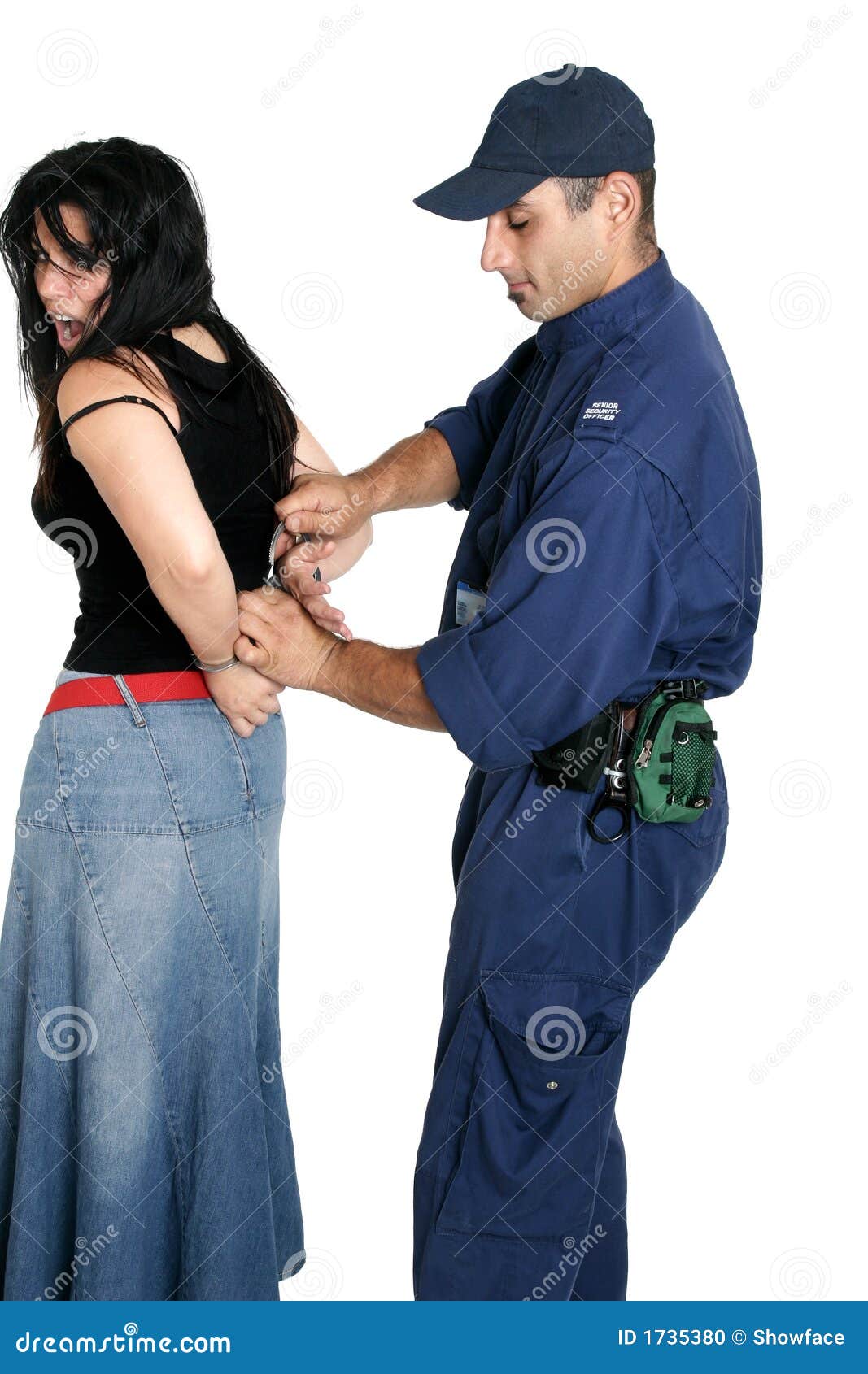 Suspect Thief Being Handcuffed Stock Photo - Image of apprehension ...