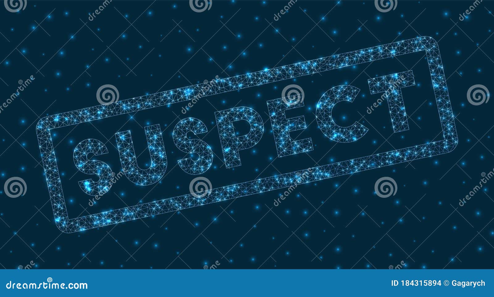Suspect Word in Digital Style. Stock Vector - Illustration of grid ...