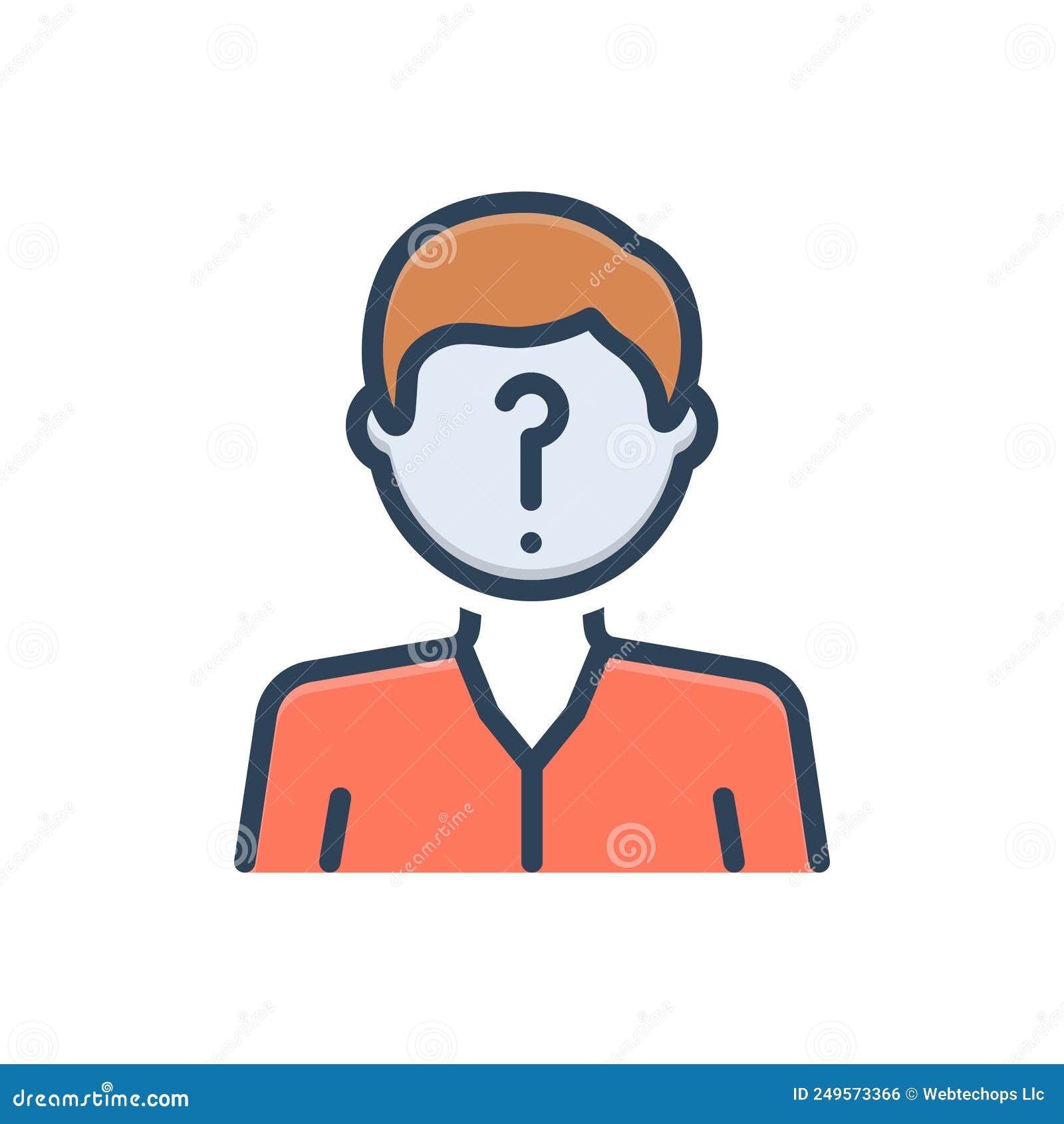 Color Illustration Icon for Suspected, Suspicious and Doubtful Stock ...