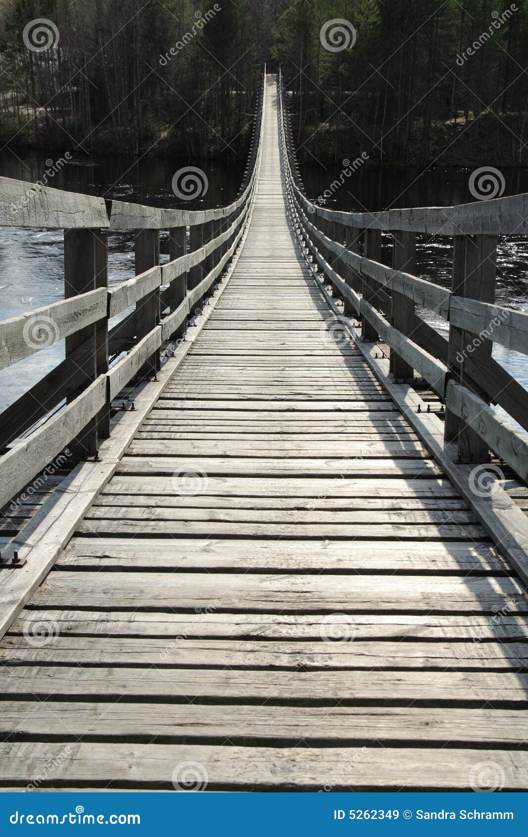 Suspended bridge stock image. Image of footpath, clouds - 5262349