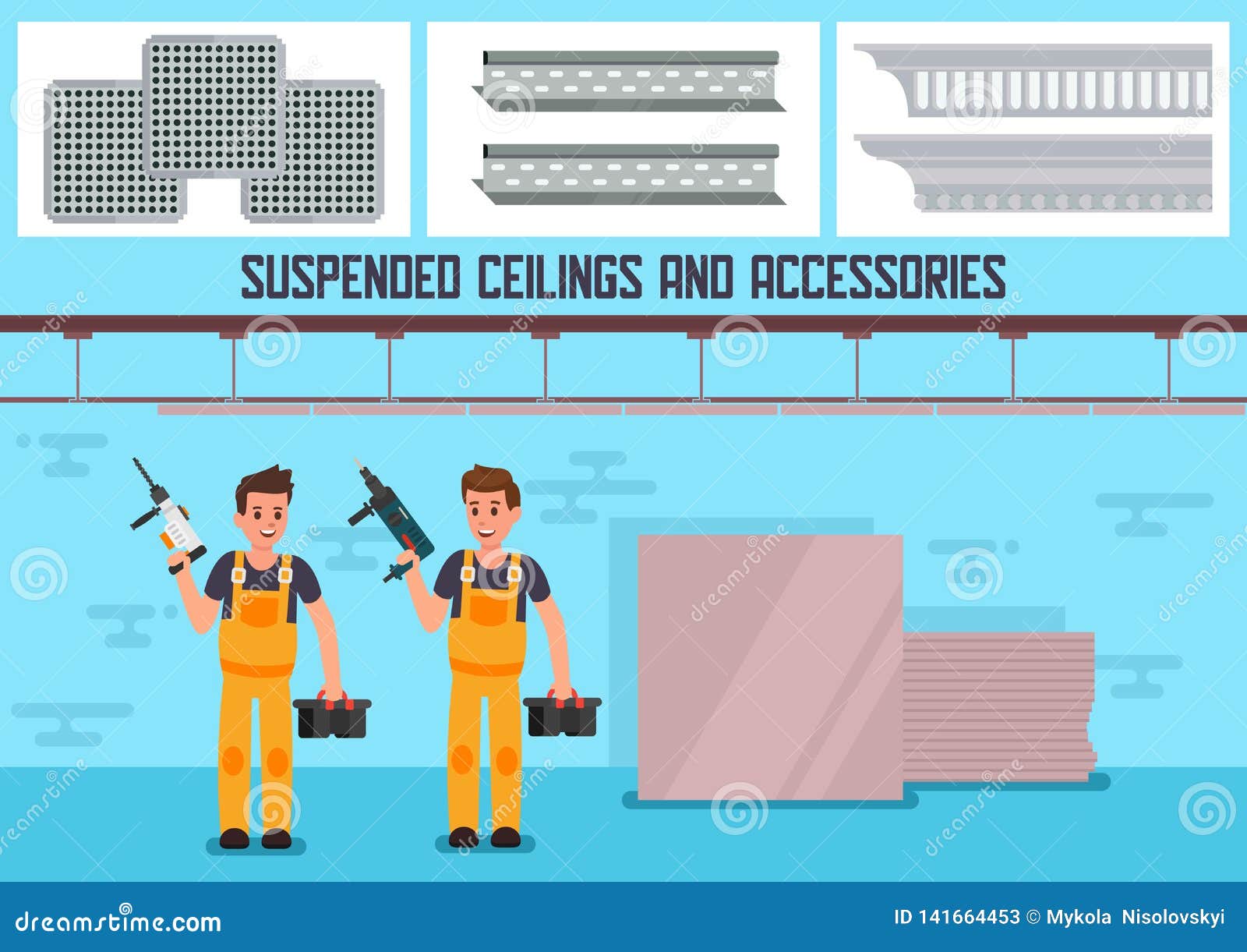 Red Banner Suspended By Grommets Cartoon Vector | CartoonDealer.com ...