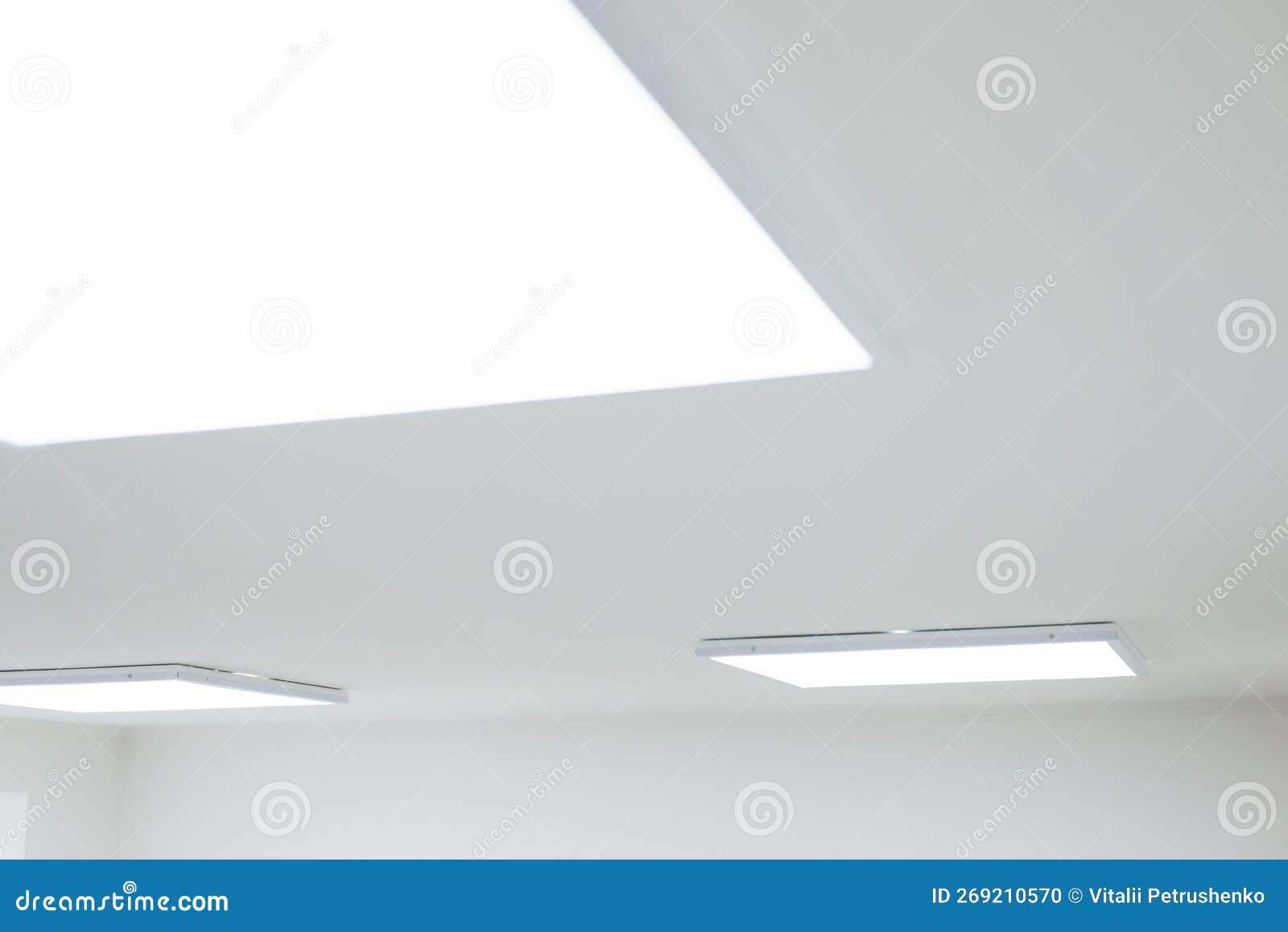 Suspended Ceiling with Modern LED Lighting Stock Photo - Image of white ...
