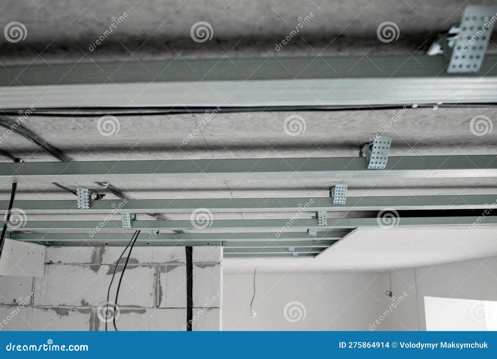 Suspended Ceiling Structure, for Installation of Plasterboard Stock ...