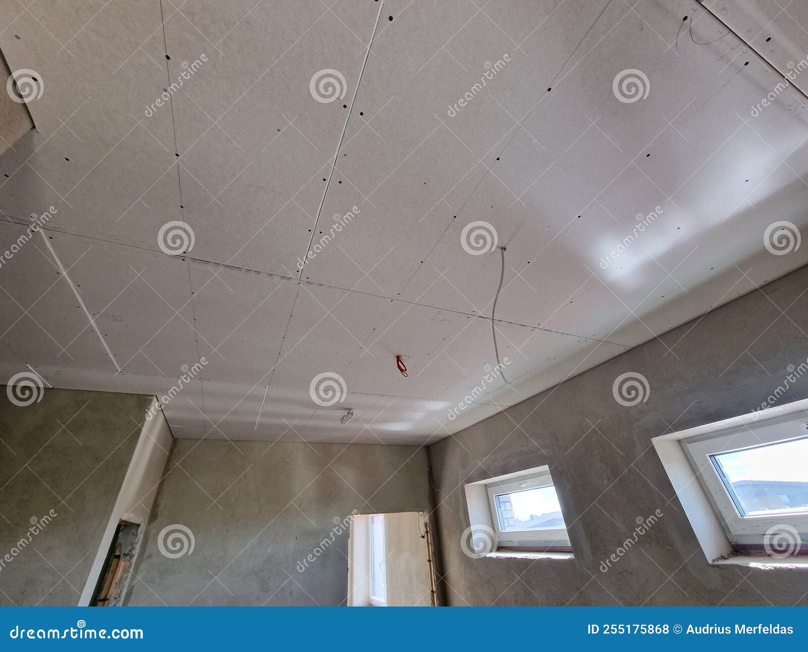 Suspended Drywall Ceilings in the New House Stock Photo - Image of ...