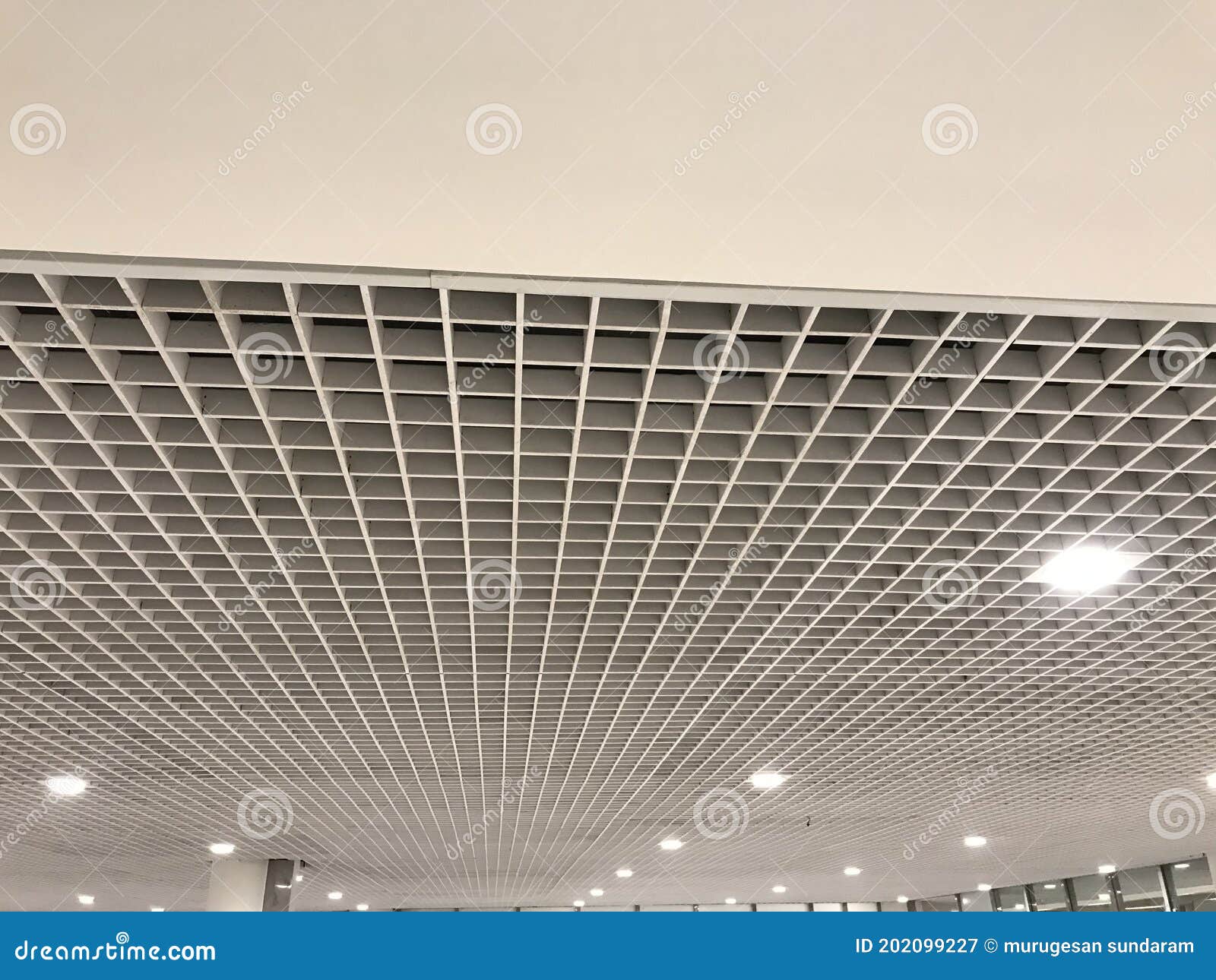 Suspended False Ceiling Interiors Design For An Large Open Area Office ...
