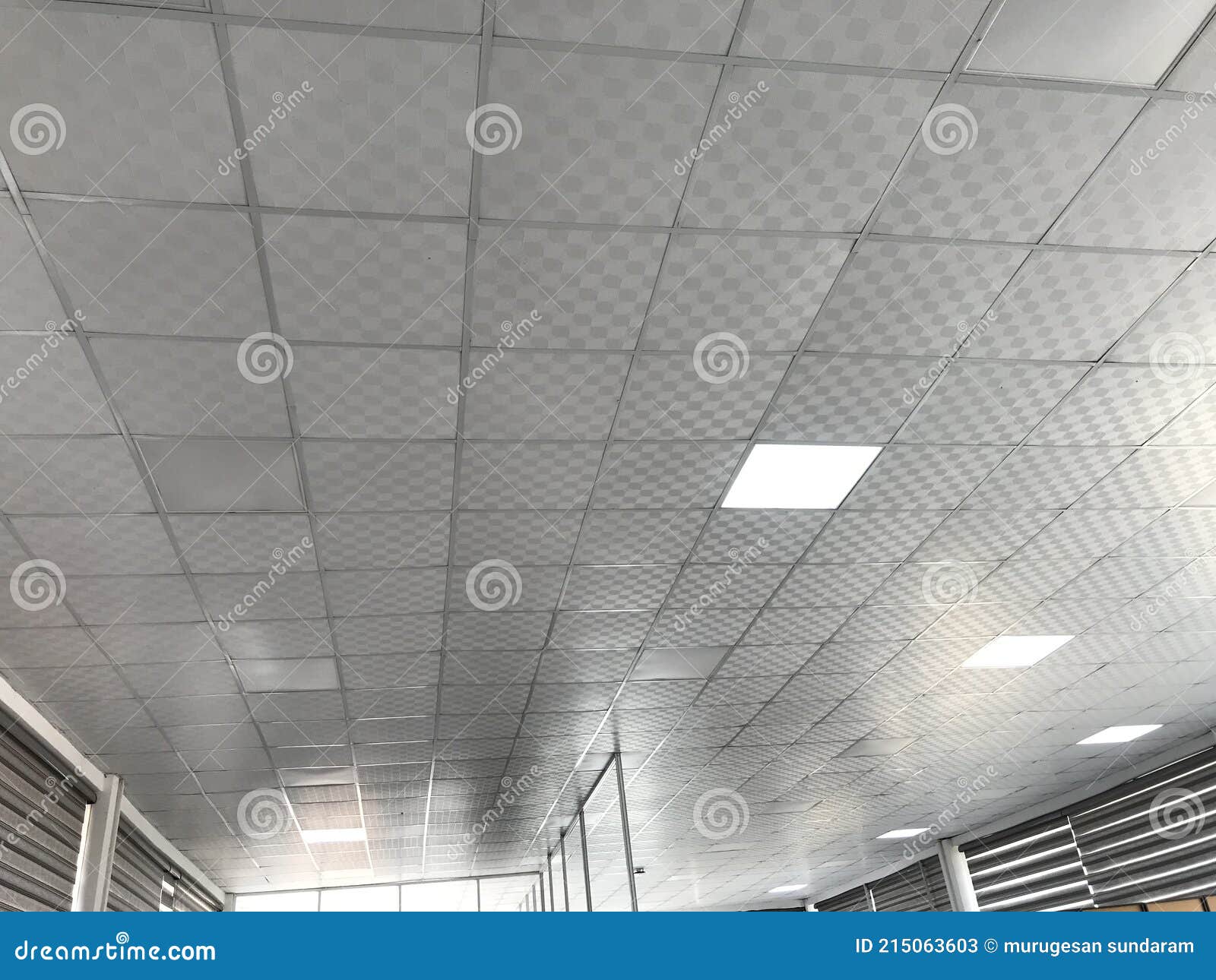 Suspended False Ceiling Interiors Design for an Large Open Area Office ...