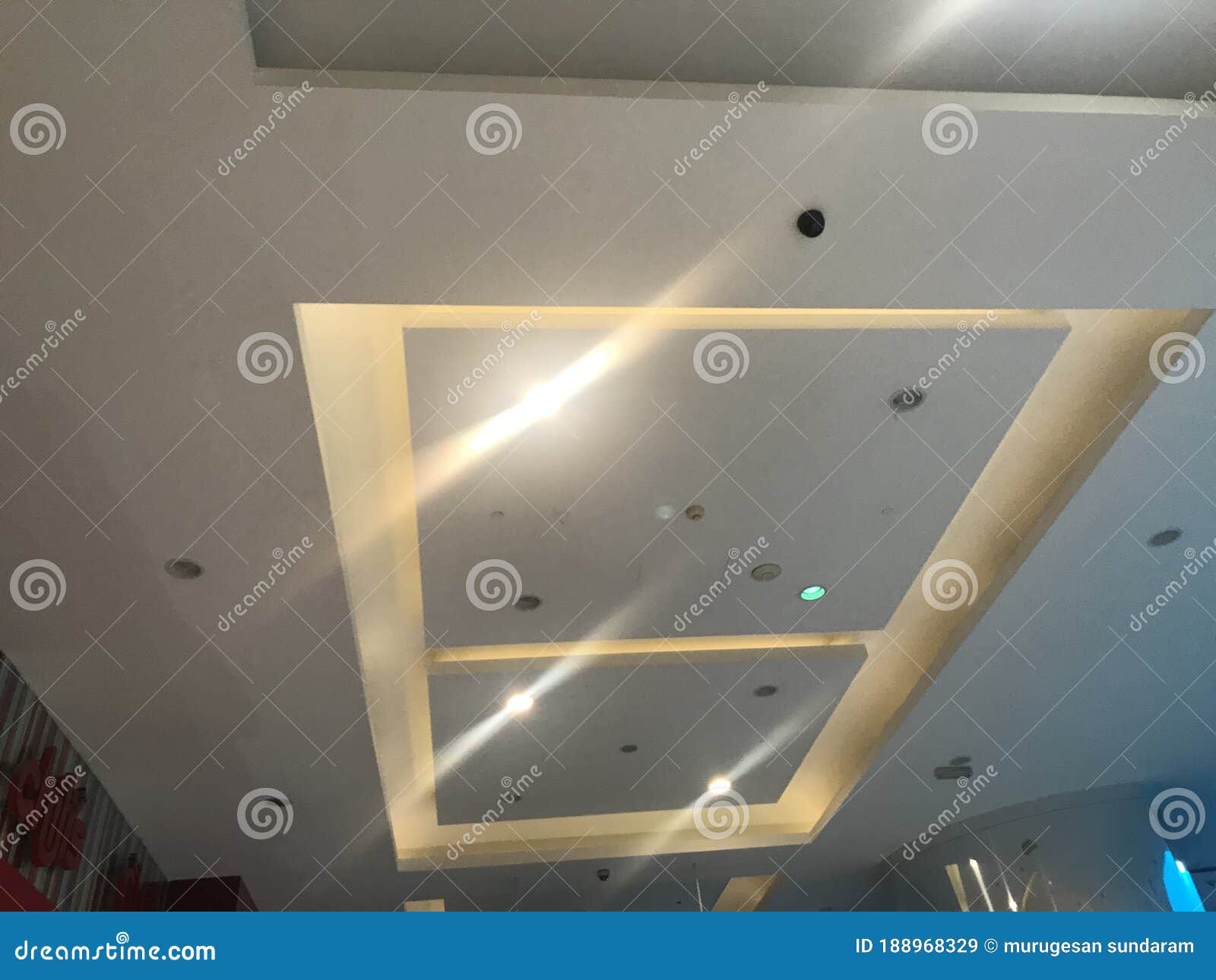 Suspended Gypsum False Ceiling Design View for an Shopping Mall ...