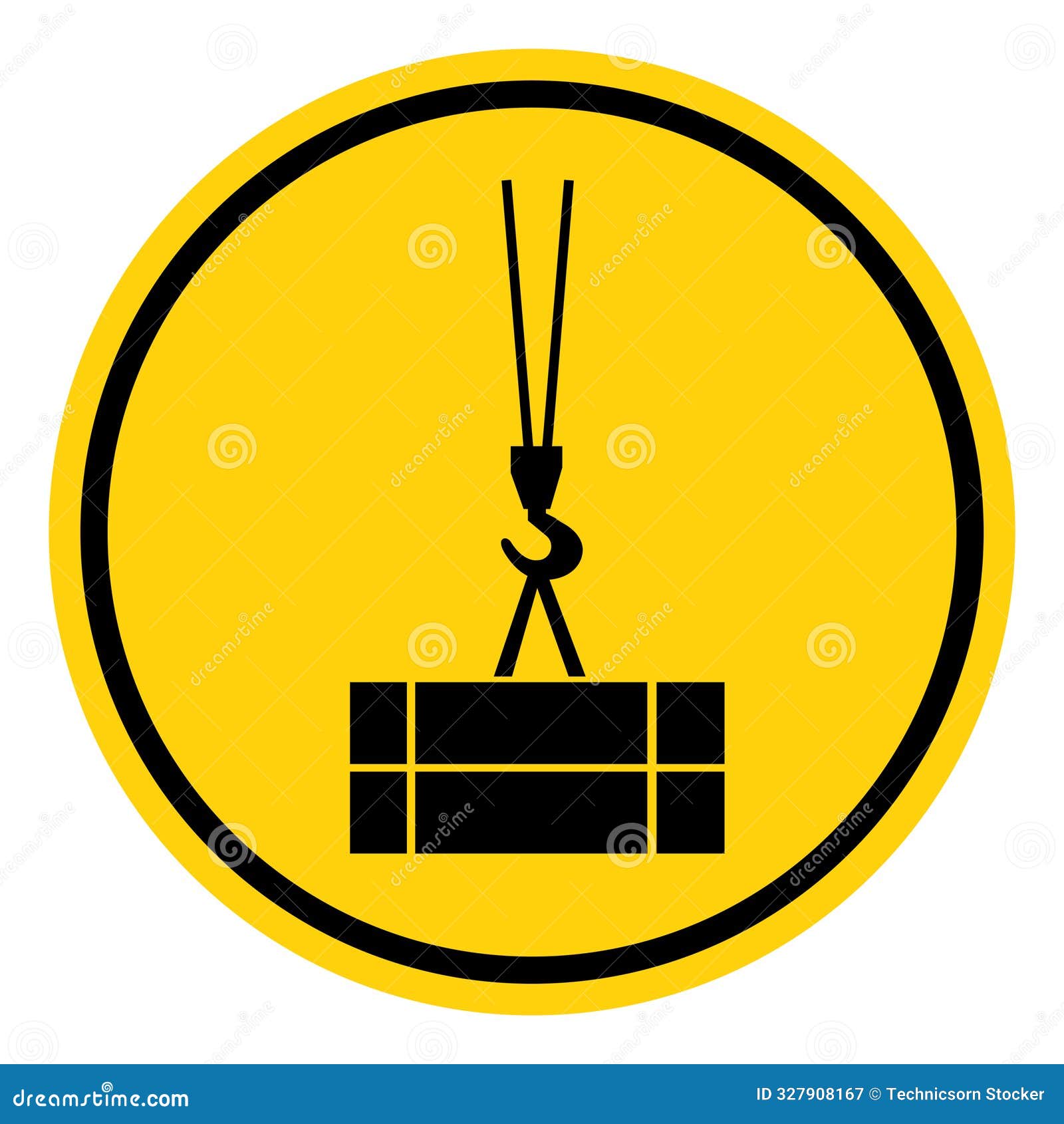 Suspended Load Warning Sign, Vector Illustration, Isolate On White ...