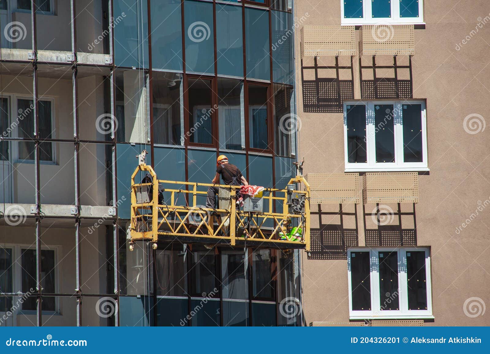 Suspended platform stock image. Image of danger, stage - 204326201