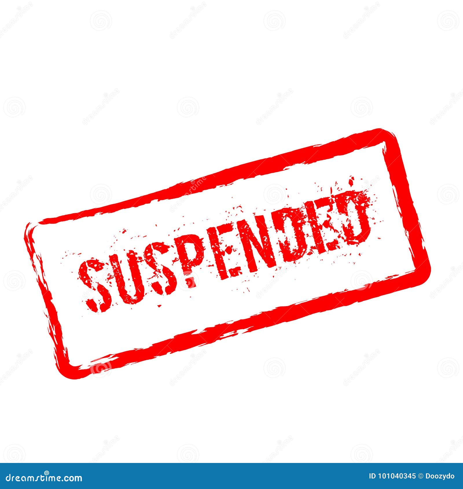 Suspended Red Rubber Stamp on White. Stock Vector - Illustration of ...