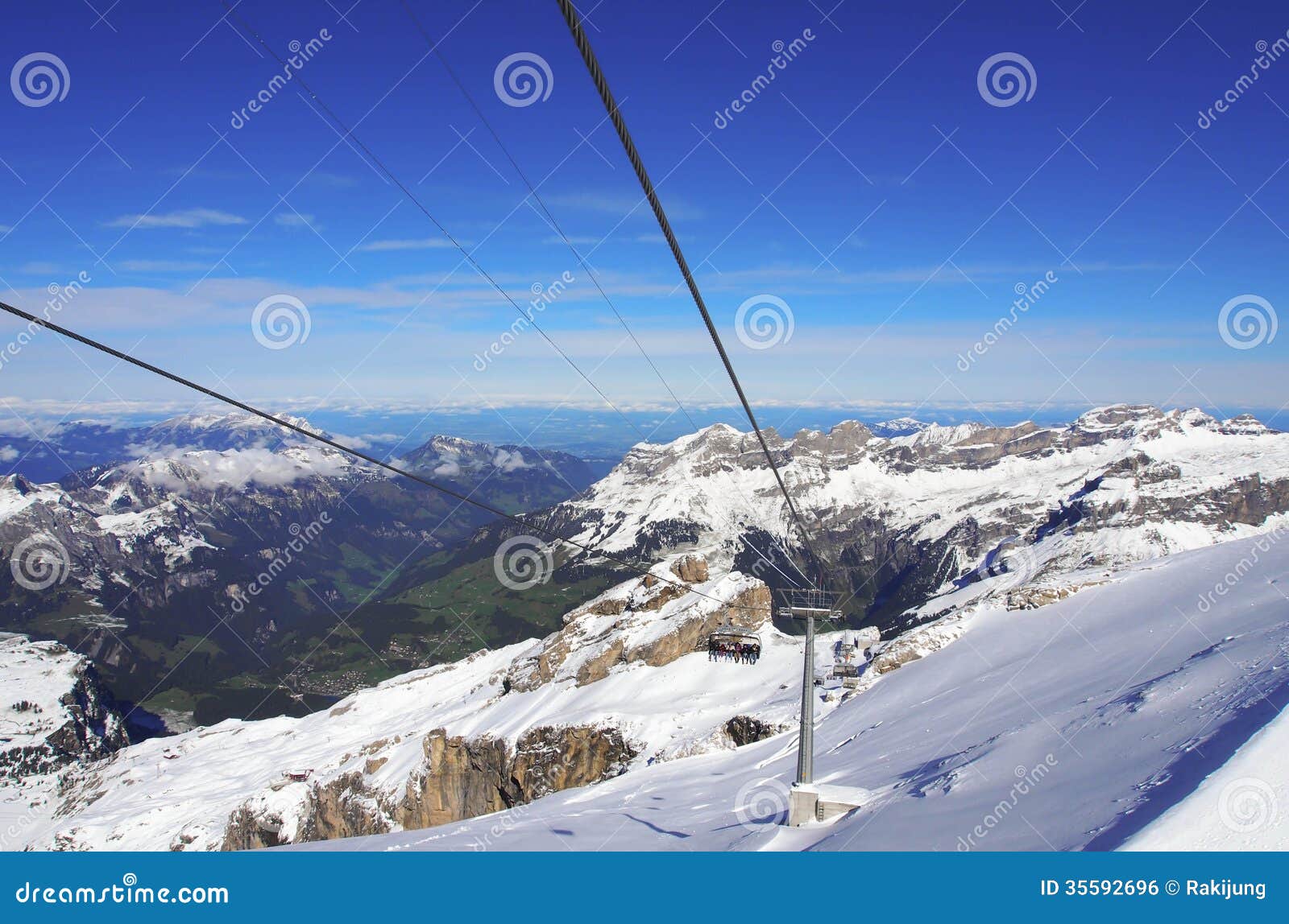 Suspended Ropeway in Alps Titlis, Engelberg, Switzerland Stock Photo ...